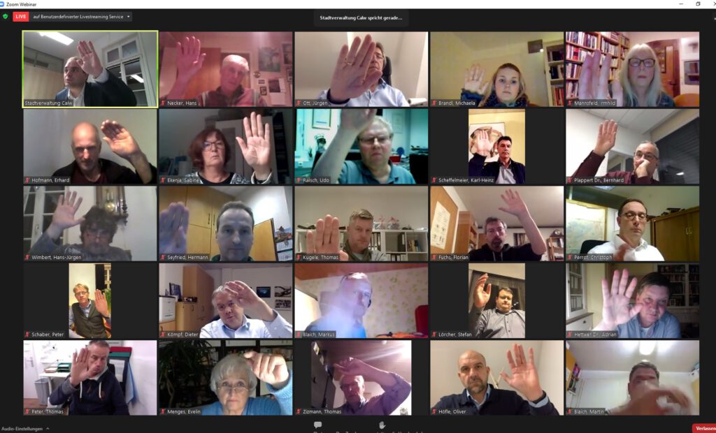 Livestream Gemeinderat – Stadtverwaltung Calw